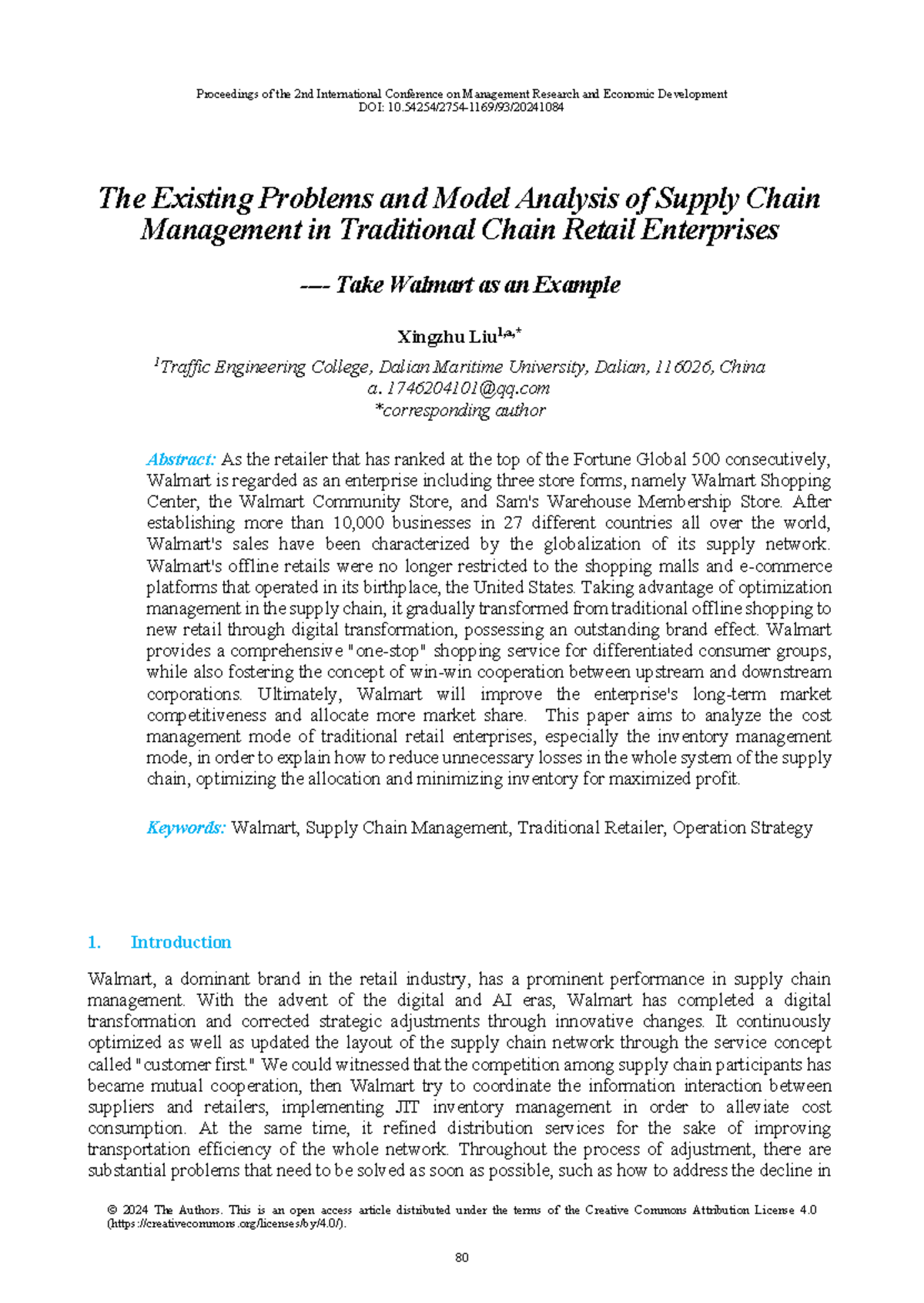 The Existing Problems and Model Analysis of Supply - 1746204101@qq ...