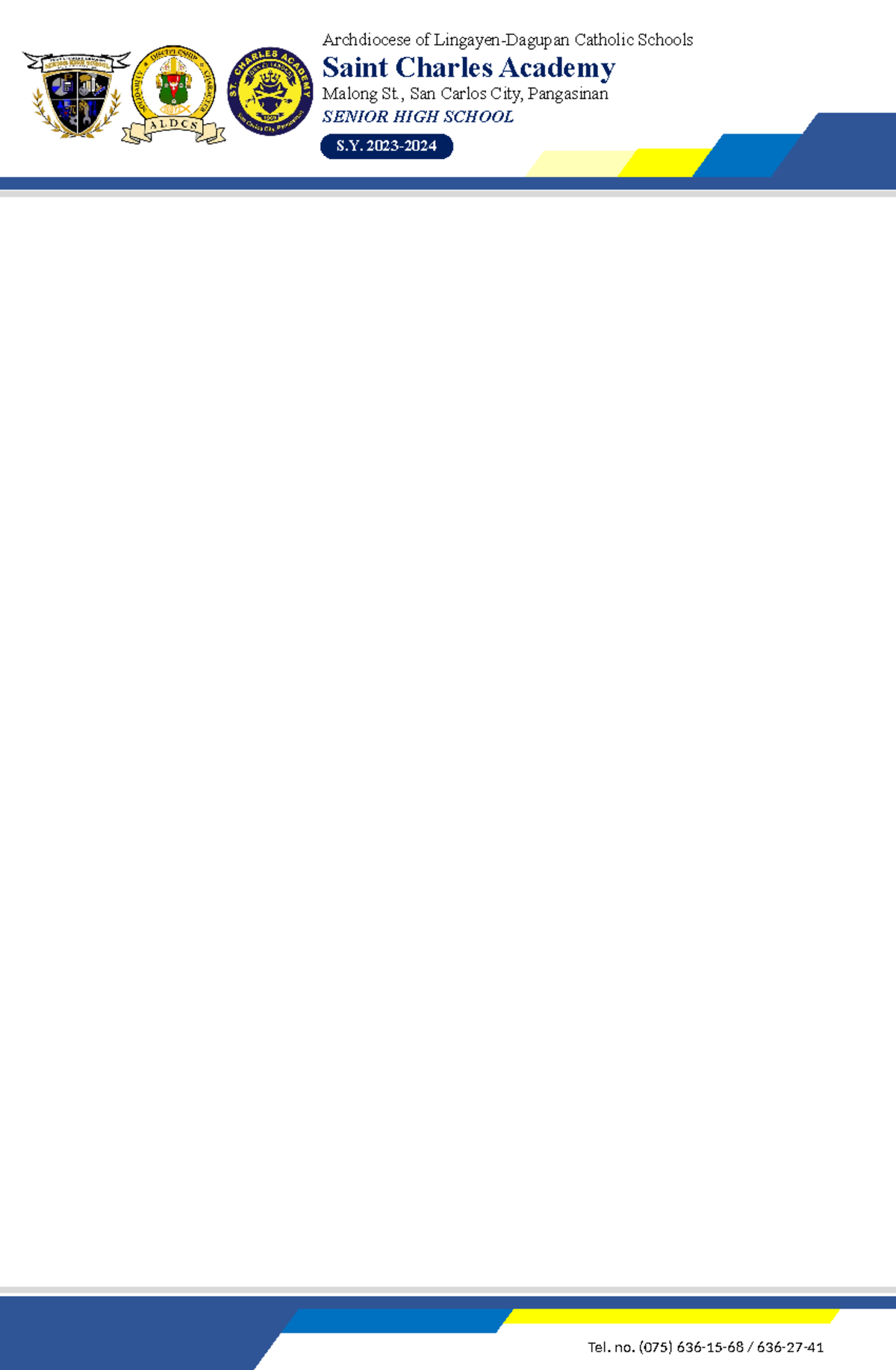 EXAM Template FOR SHS - BSED Major in Social Studies - S. 2023- Tel. no ...