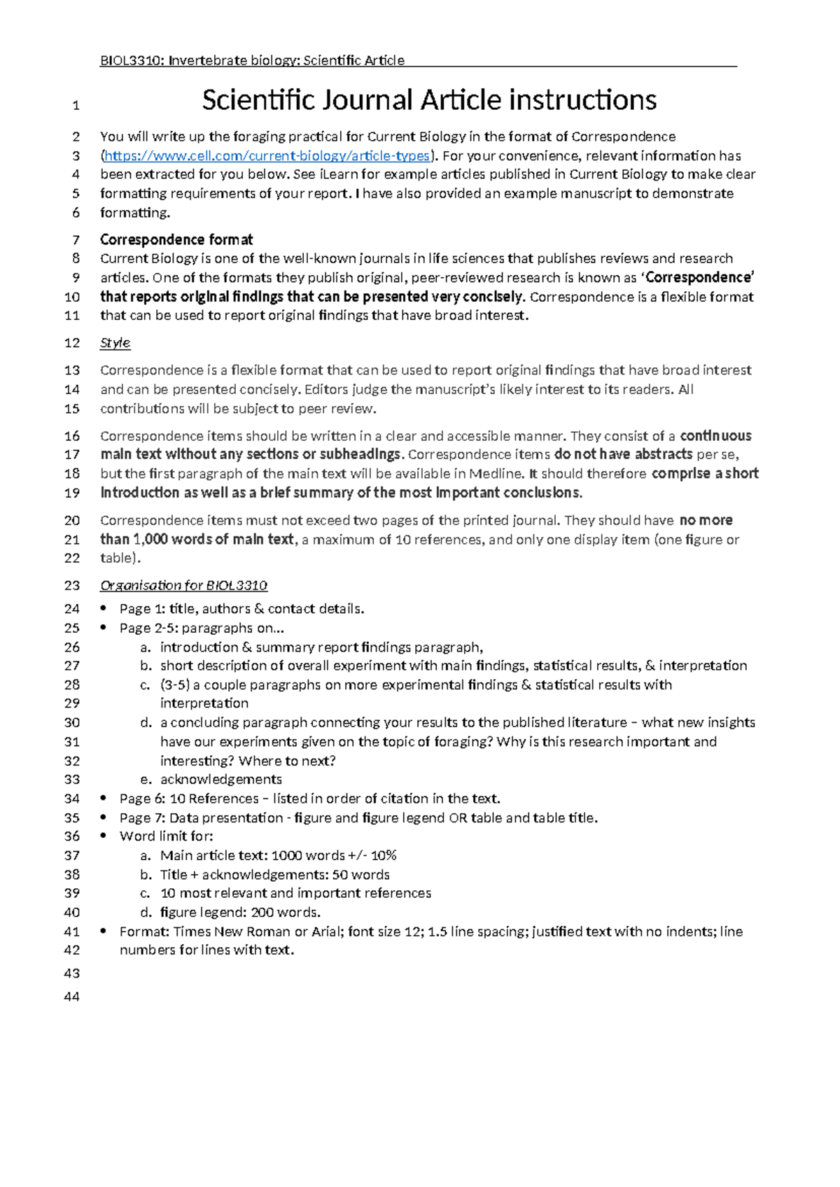 SJA- instructions and marking criteria - Scientific Journal Article ...
