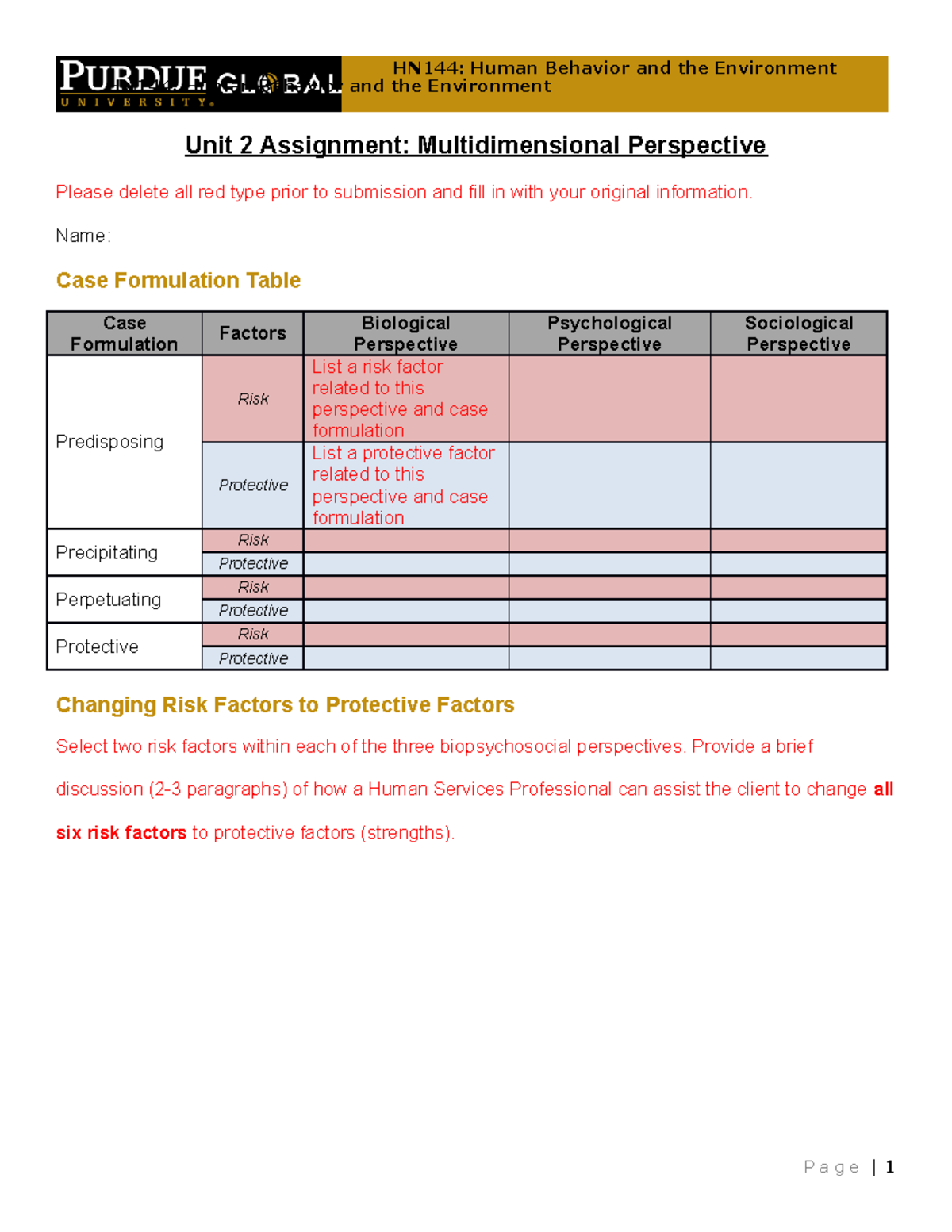 U2 Assignment Template Unit 2 Assignment Multidimensional