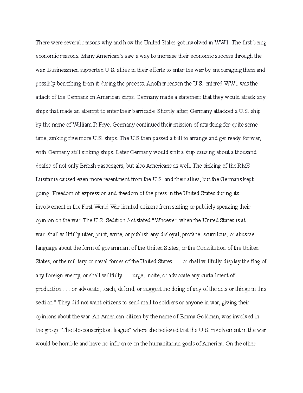 Secrets of WWI, George and Emma, and the Erosion of Civil Liberties ...