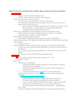 Civil Procedure Outline - I. Introduction a. The Scope and Function of ...