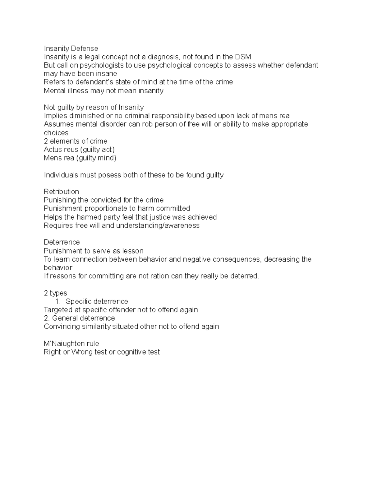 Insanity Defense - Andrea Arndorfer - Insanity Defense Insanity is a ...