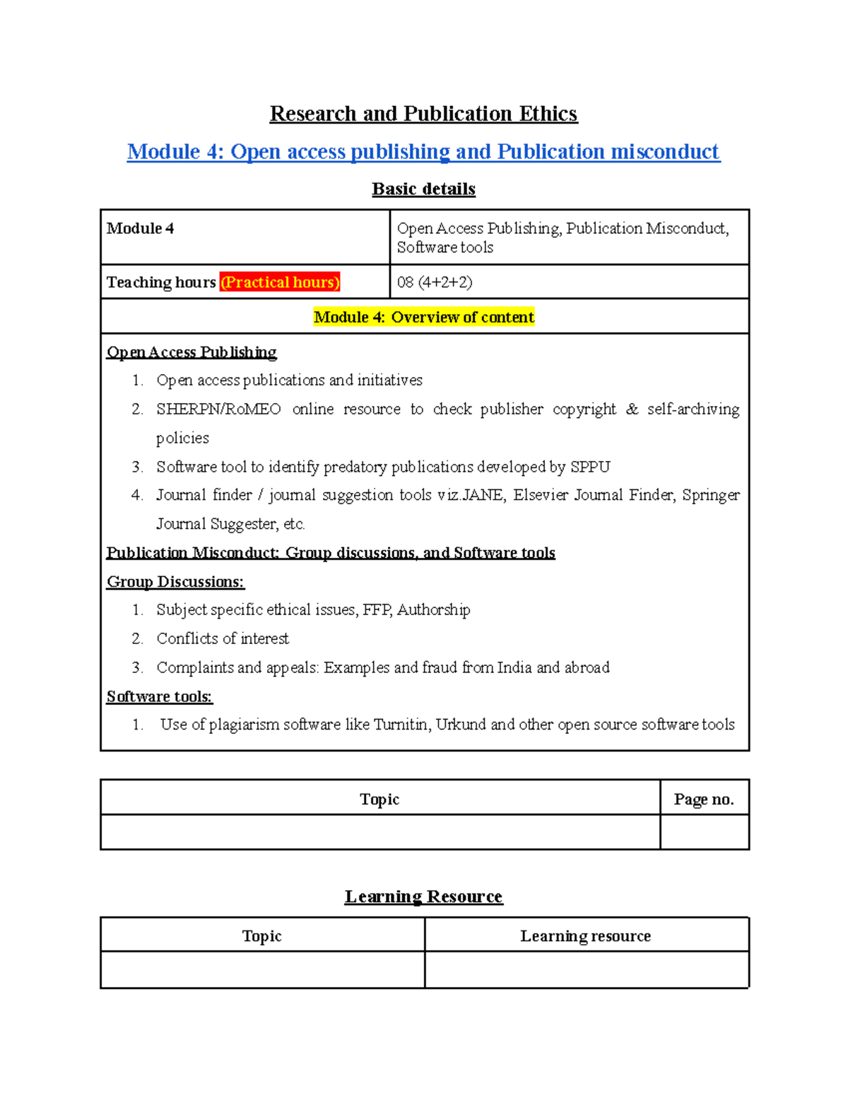 RPE-Notes-Module 4 - research - Research and Publication Ethics Module ...