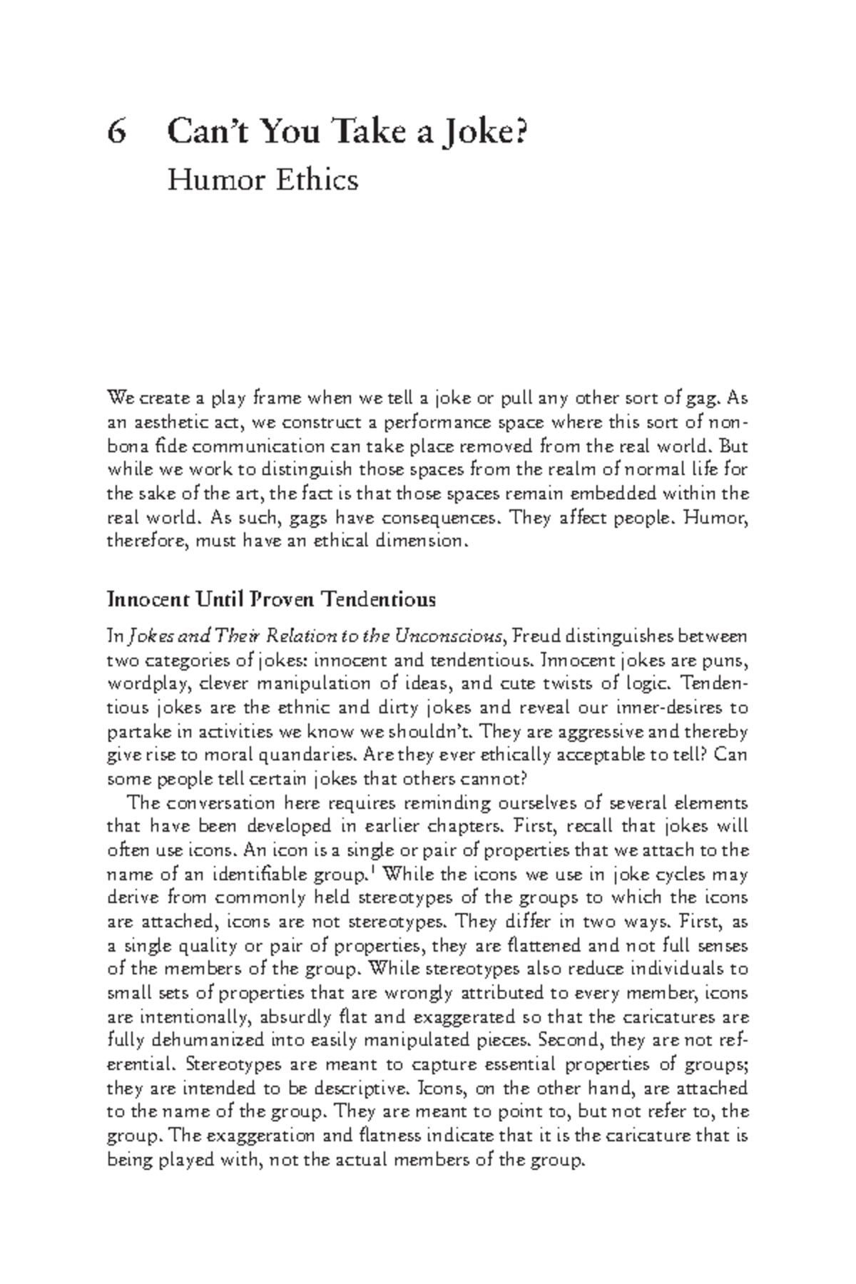 Can't you take a joke - notes - Humor Ethics We create a play frame ...