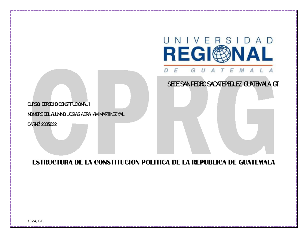 Estructura DE LA CPRG - SEDE SAN PEDRO SACATEPEQUEZ, GUATEMALA, GT ...