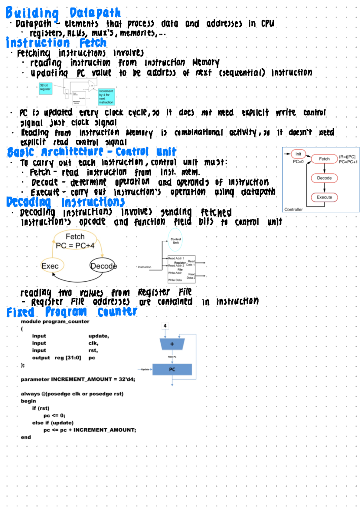 Lecture 14 - Mohamed Almekkawy - B. uilding Data path Data path elements that process data and ...