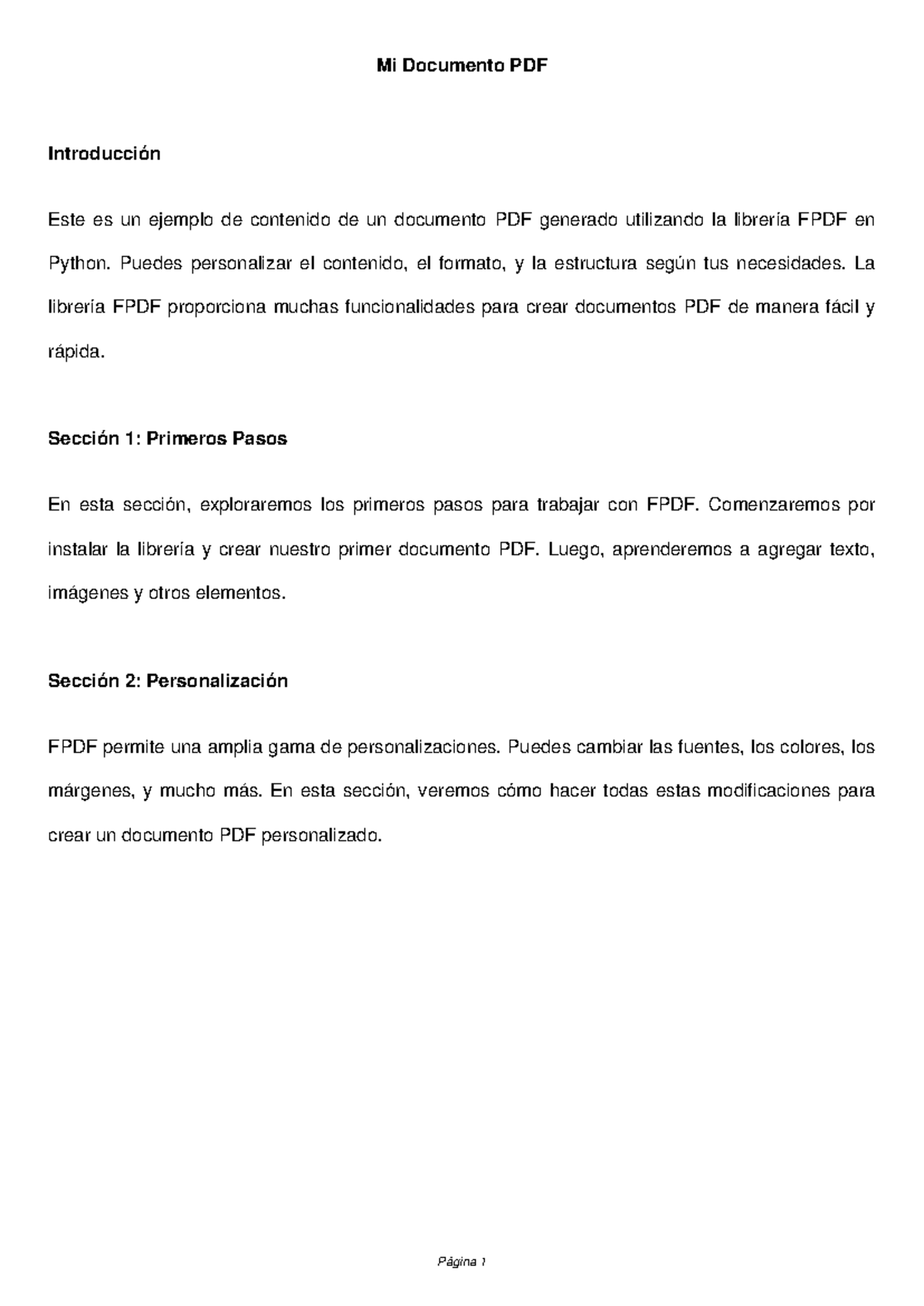 Documento ejemplo - Mi Documento PDF Introducción Este es un ejemplo de contenido de un ...