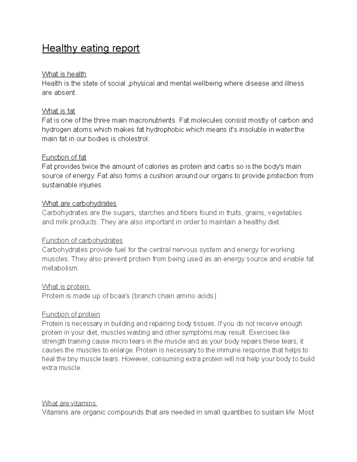 Will Woodworth-Barnstone - Healthy Eating Report - PHIL 658 - George ...