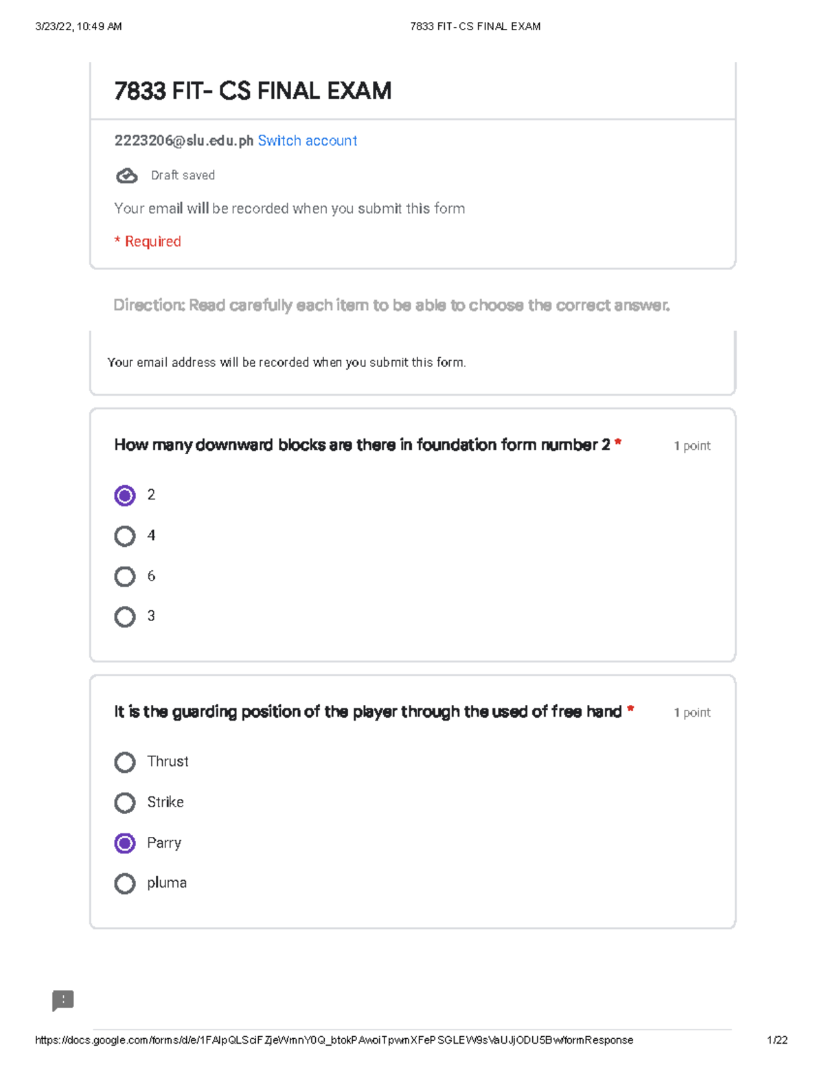 7833 FIT- CS Final EXAM - Direction: Read carefully each item to be ...