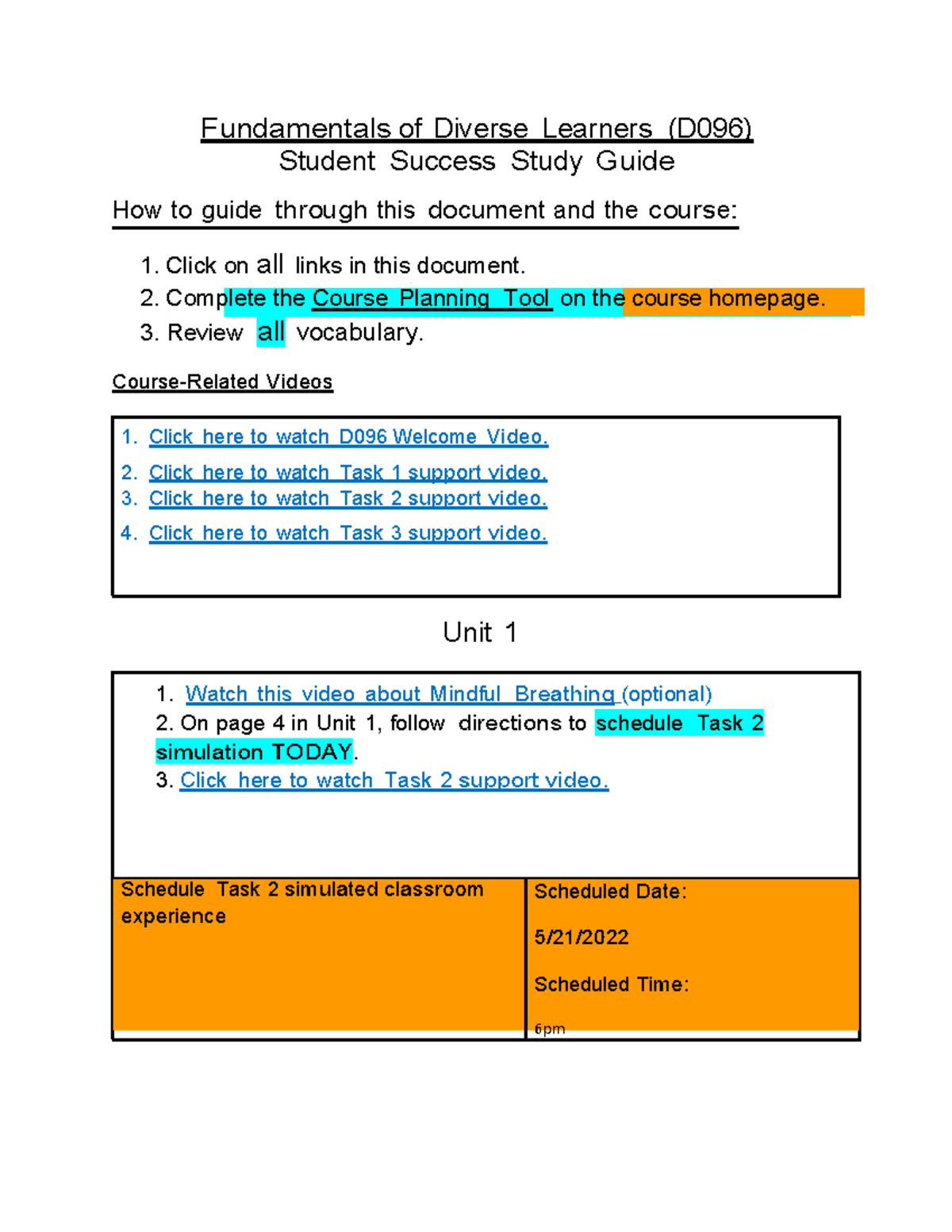 Chelsea Frantz D096 Student Success Study Guide NEW - Fundamentals of Diverse Learners ( D 096 ...