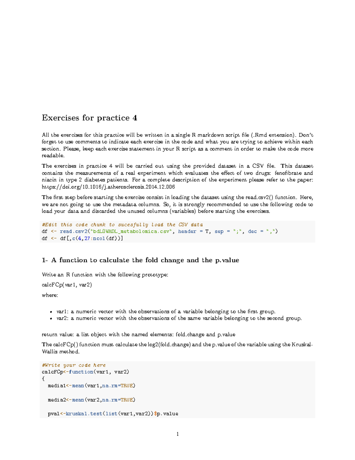 Exc4 copia - sss - Exercises for practice 4 All the exercises for this ...