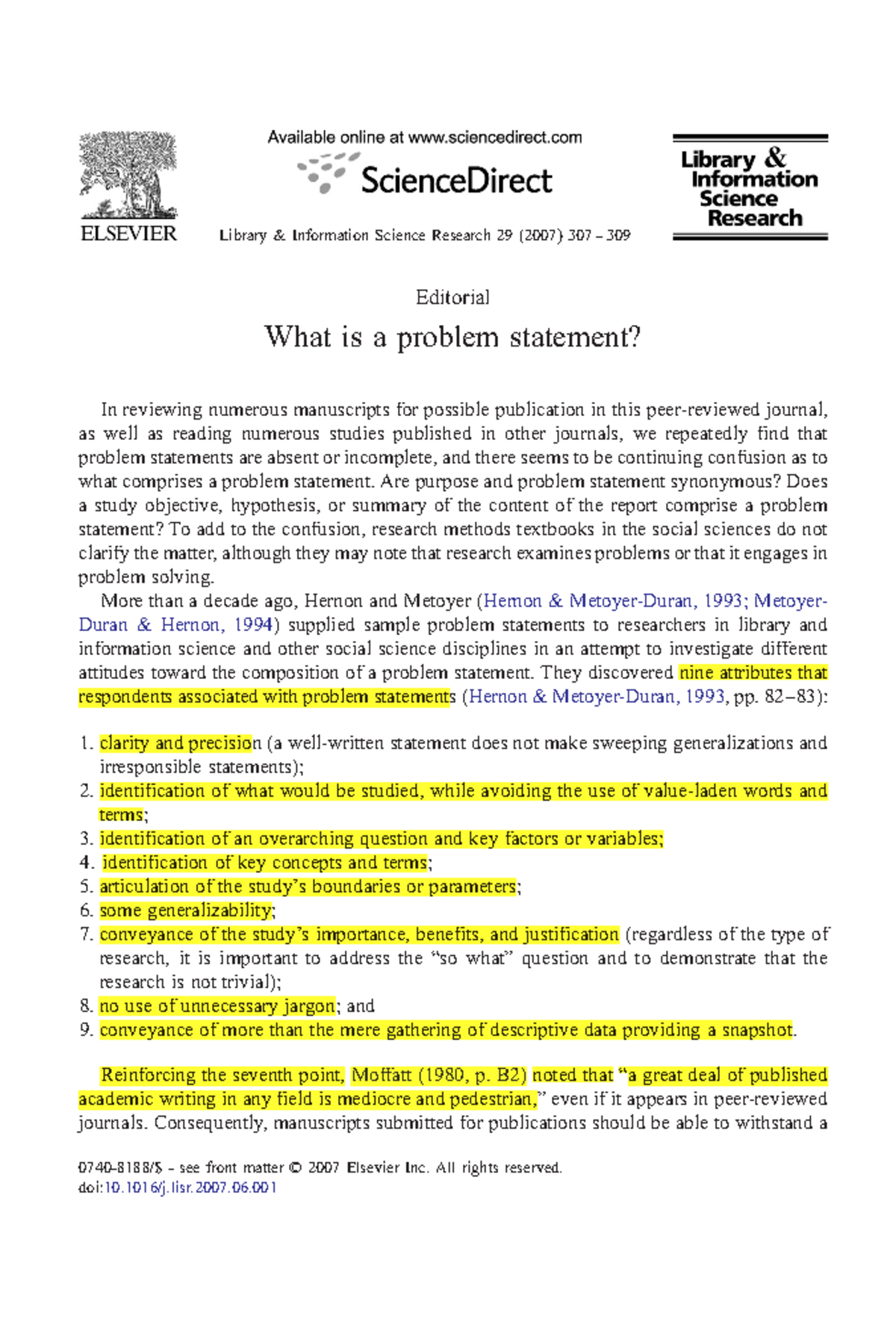 Developing research questions - Editorial What is a problem statement ...