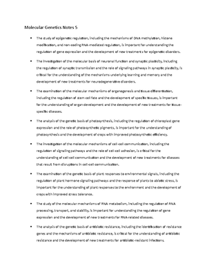 Molecular Genetics Notes 3 - The identification and characterization of ...