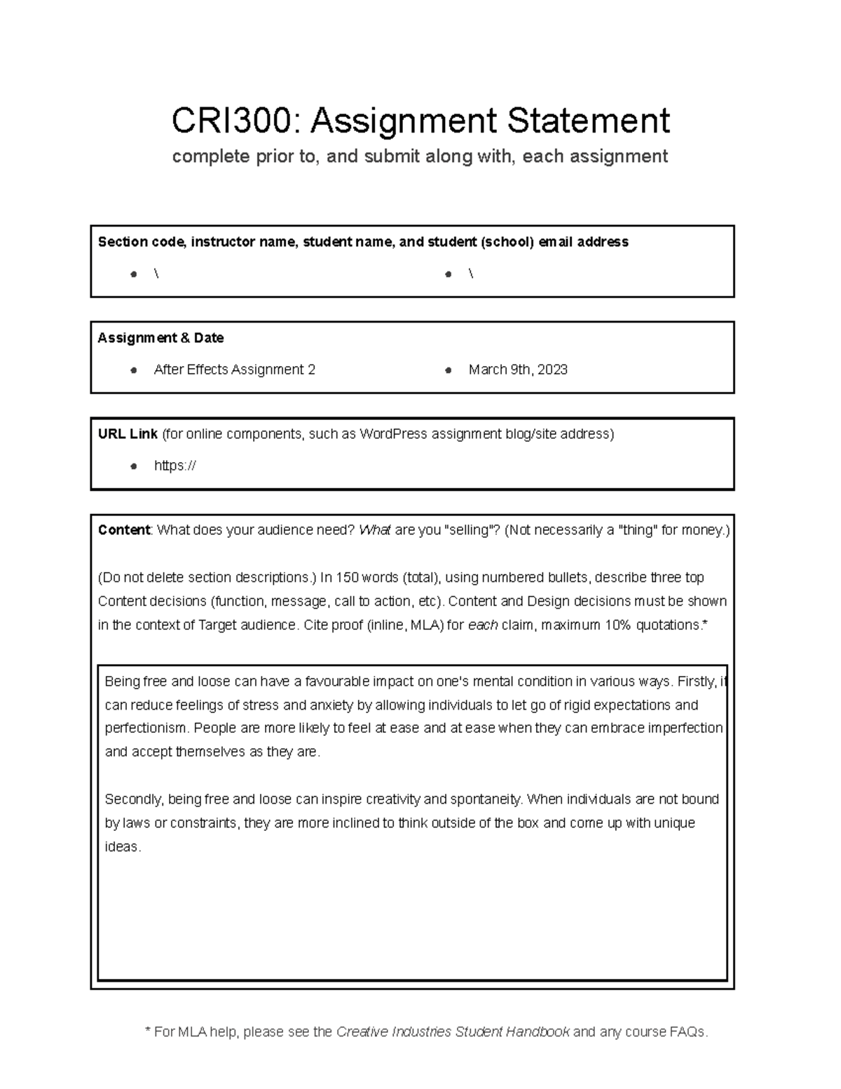 CRI300-011 assignment-3 - CRI300: Assignment Statement complete prior ...