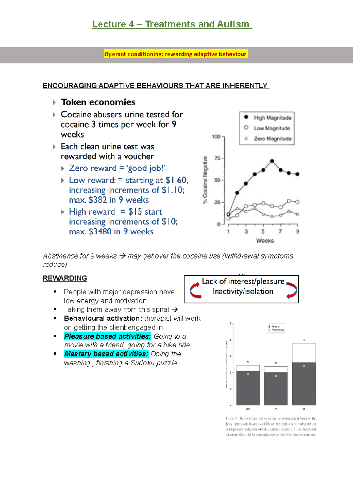 Autism lecture - 1B - Operant conditioning: rewarding adaptive ...