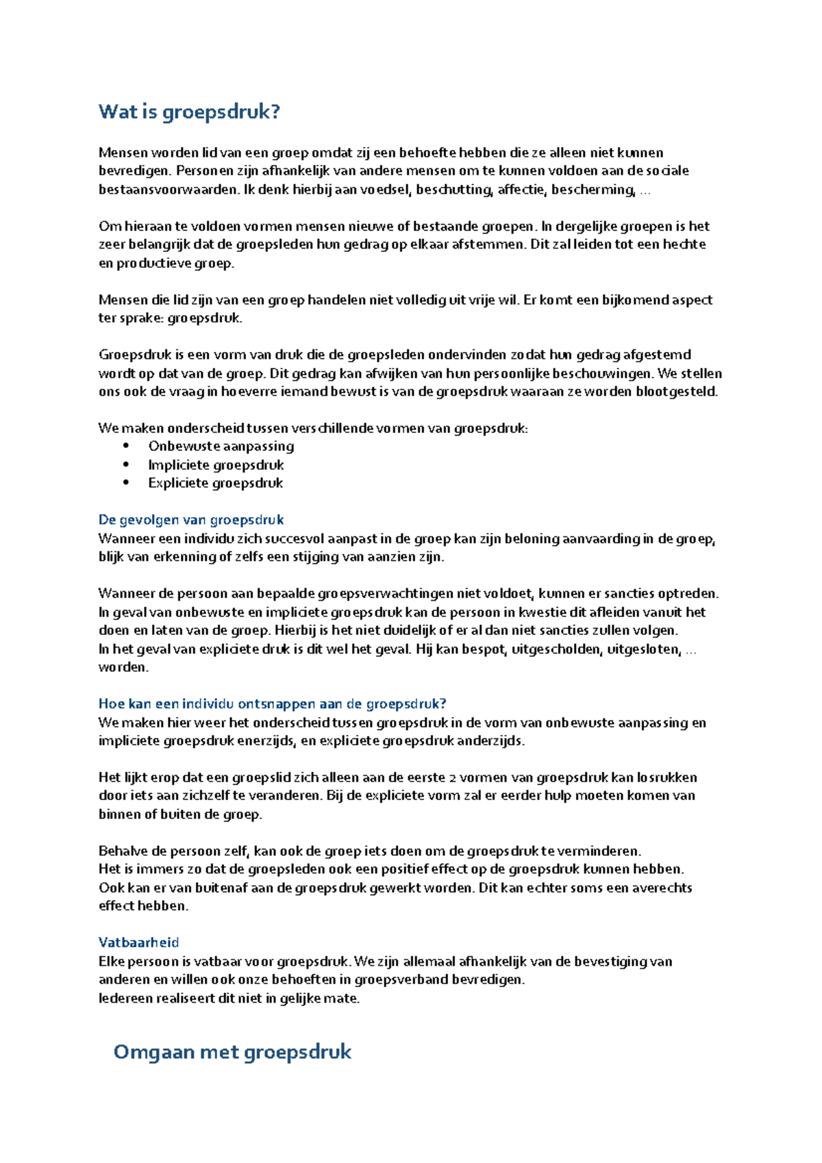Theorie groepsdruk en sociale interdependentie - Wat is groepsdruk ...