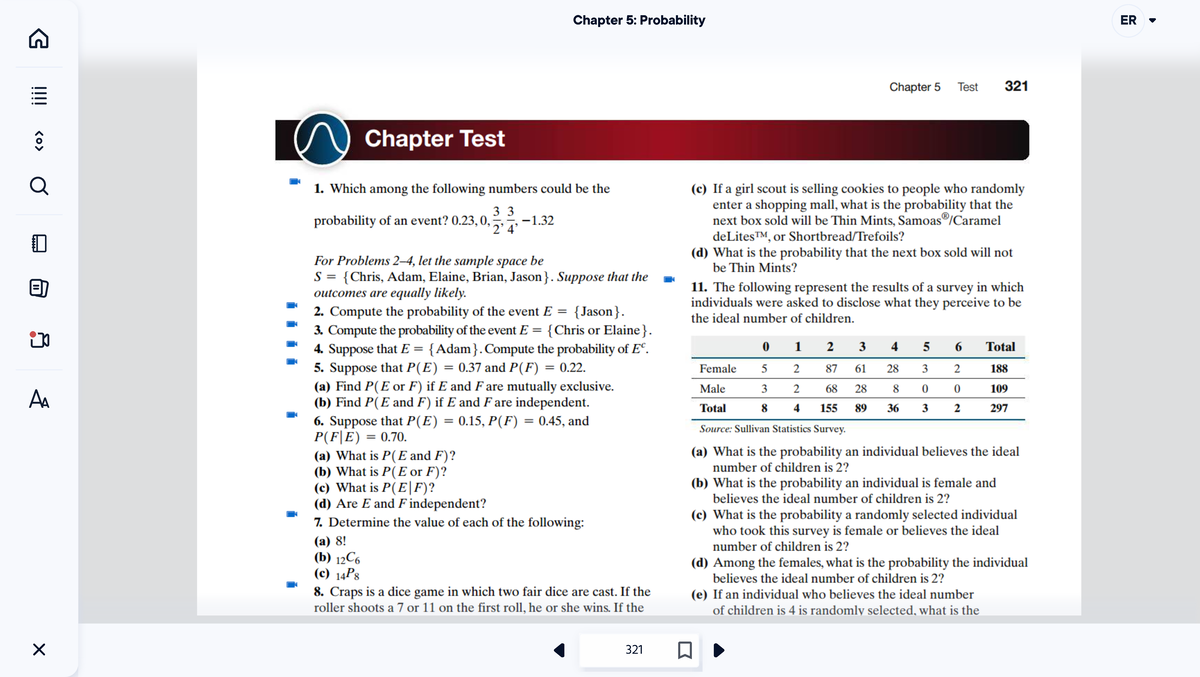 Mpage 321 - Page 321 - MATH 235 - 321 Chapter 5: Probability ER - Studocu