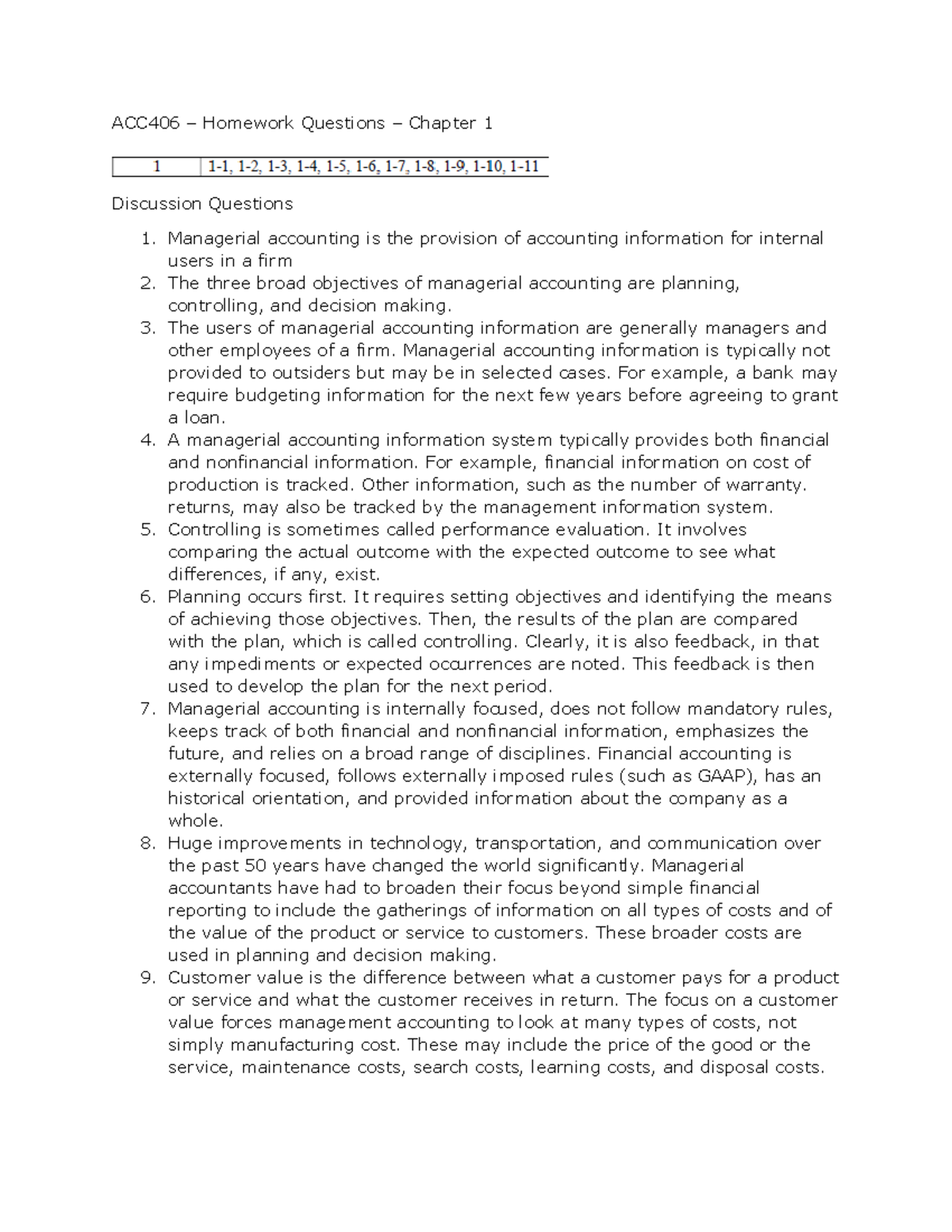 Chapter 1 Homework - ACC406 – Homework Questions – Chapter 1 Discussion ...