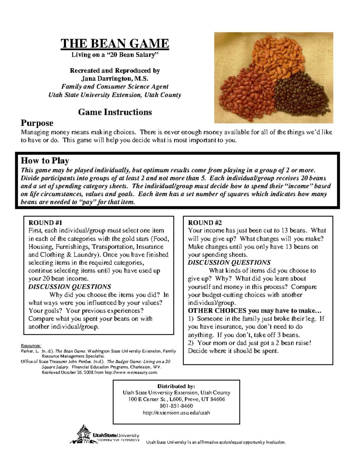 Bean Game Extension - This is a great classroom interactive activity ...