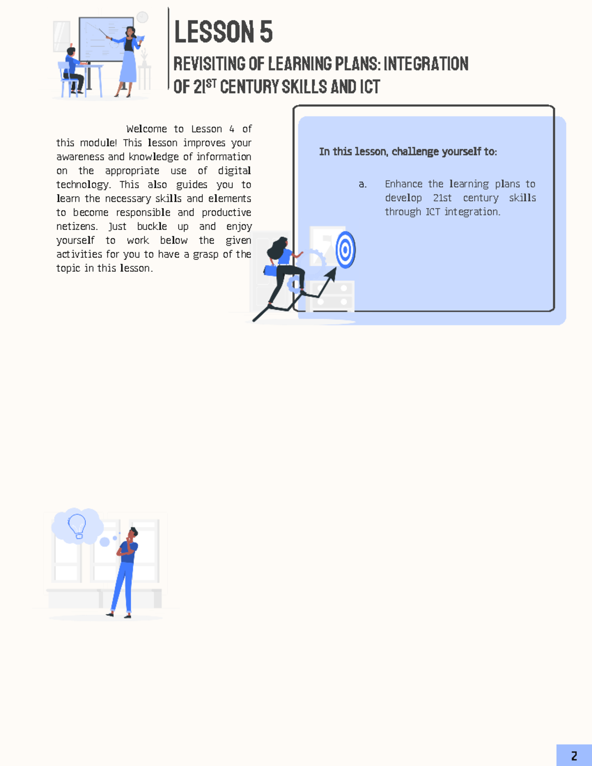 TTL 2 - Course PACK C1, L5 - LESSON 5 Revisiting of learning plans ...