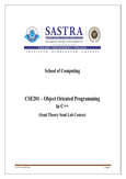 - Design and Analysis of Algorithms - STMCA 402 - SASTRA Deemed ...