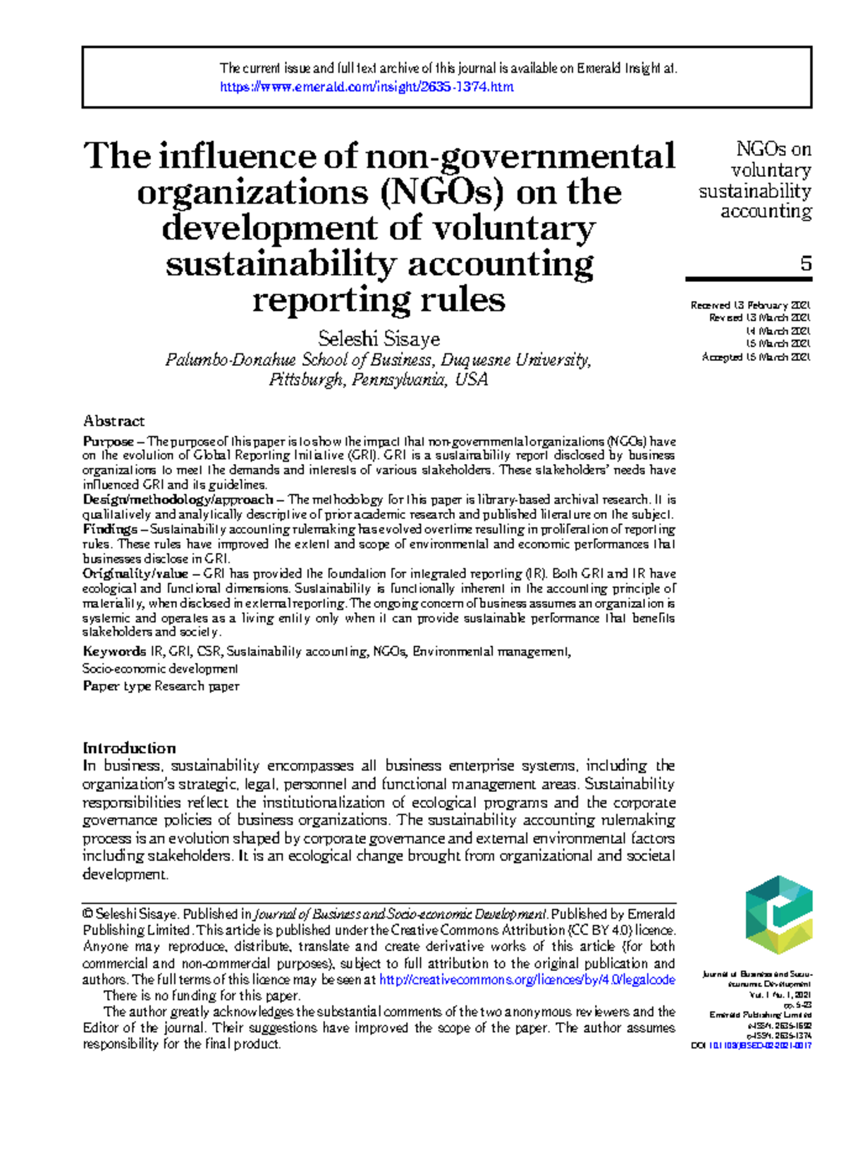 ASP Journal (Khoerunnisa NIM 777422001 9) - The influence of non ...