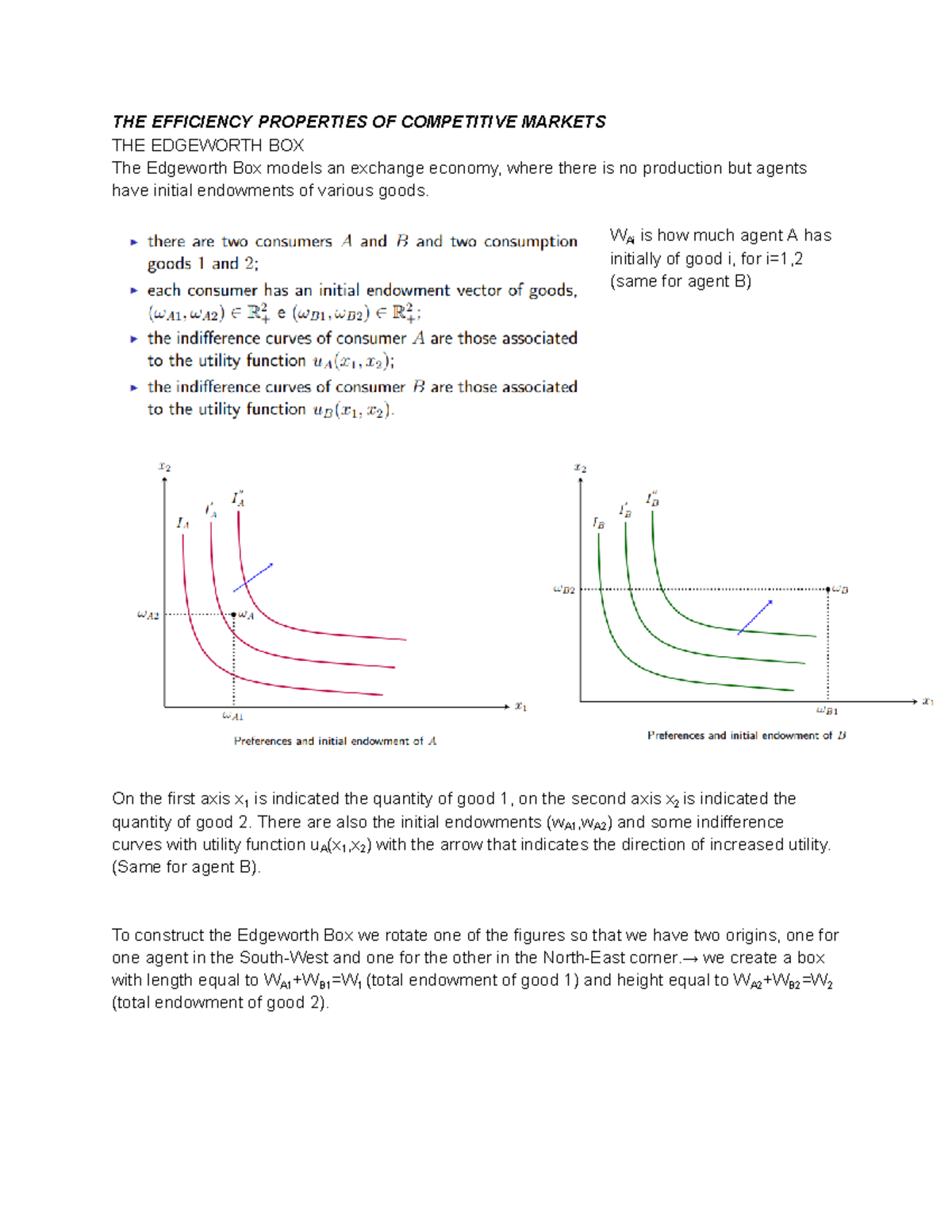 THE Efficiency Properties OF Competitive Markets - THE EFFICIENCY ...
