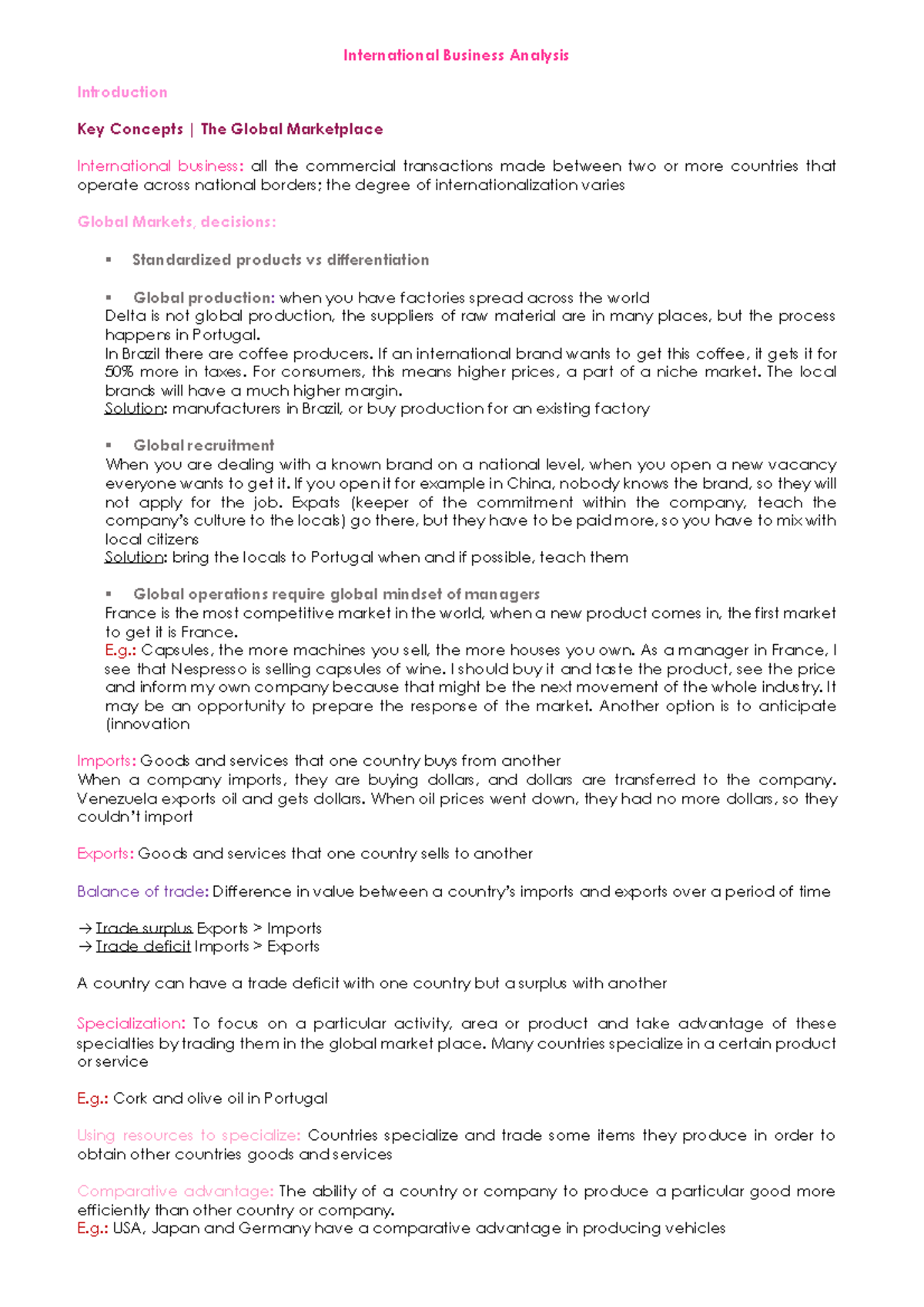 International Business Analysis - Warning: TT: undefined function: 32 International Business ...