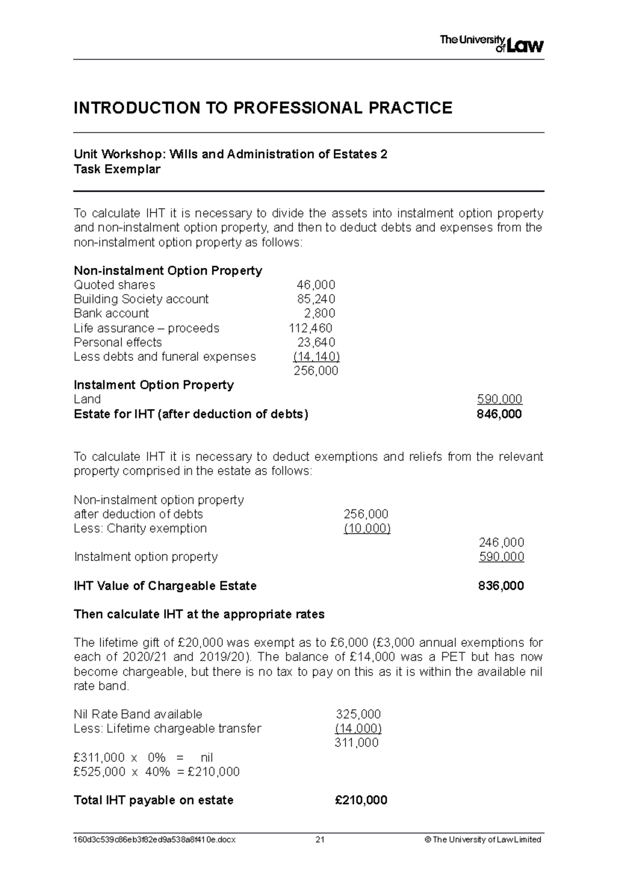 2122 ipp ws wills 02 ce02 task 01 exemplar - INTRODUCTION TO PROFESSIONAL PRACTICE Unit Workshop ...