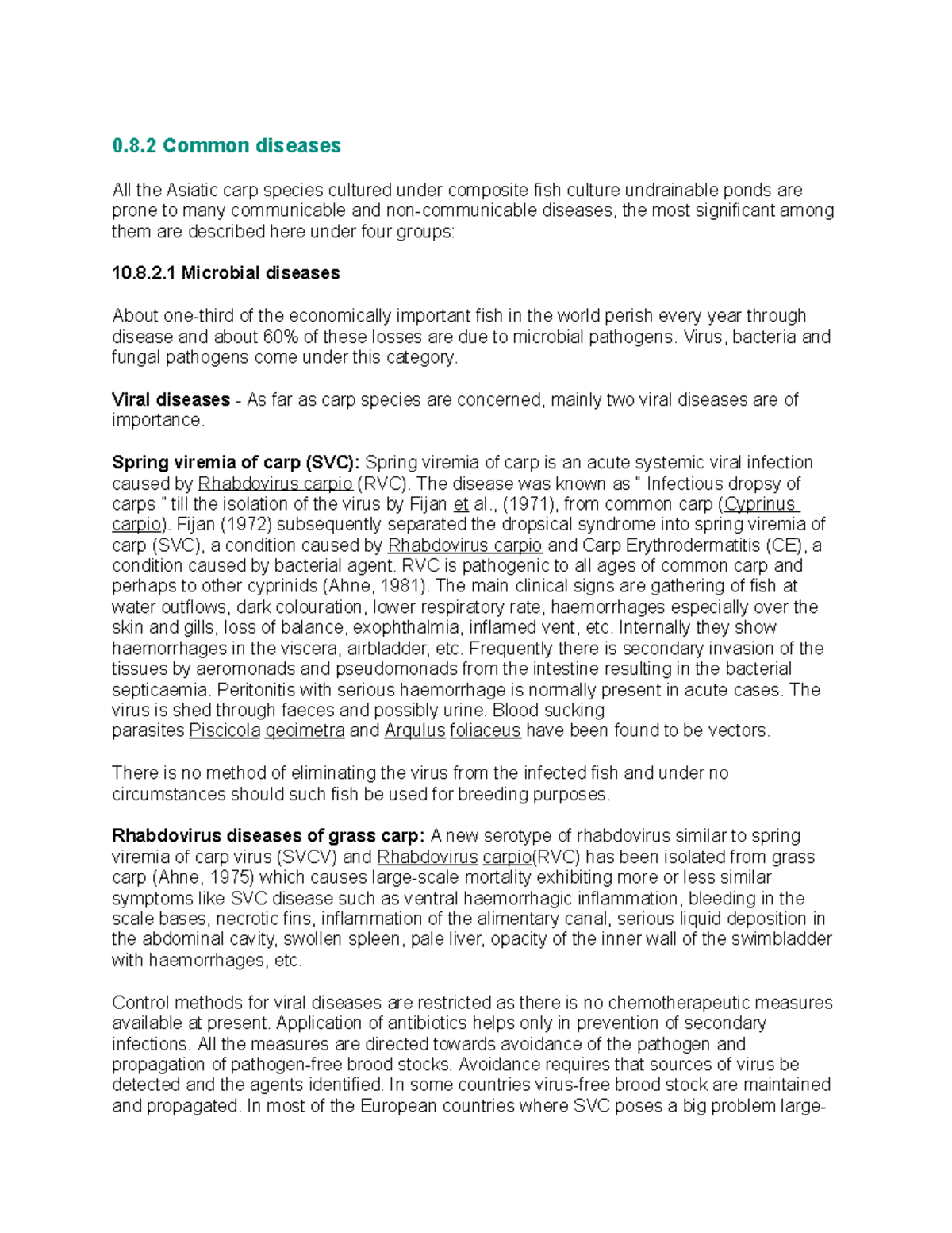 Fish - Diseases and all other note s of the fish - Practical-14 : Fish ...