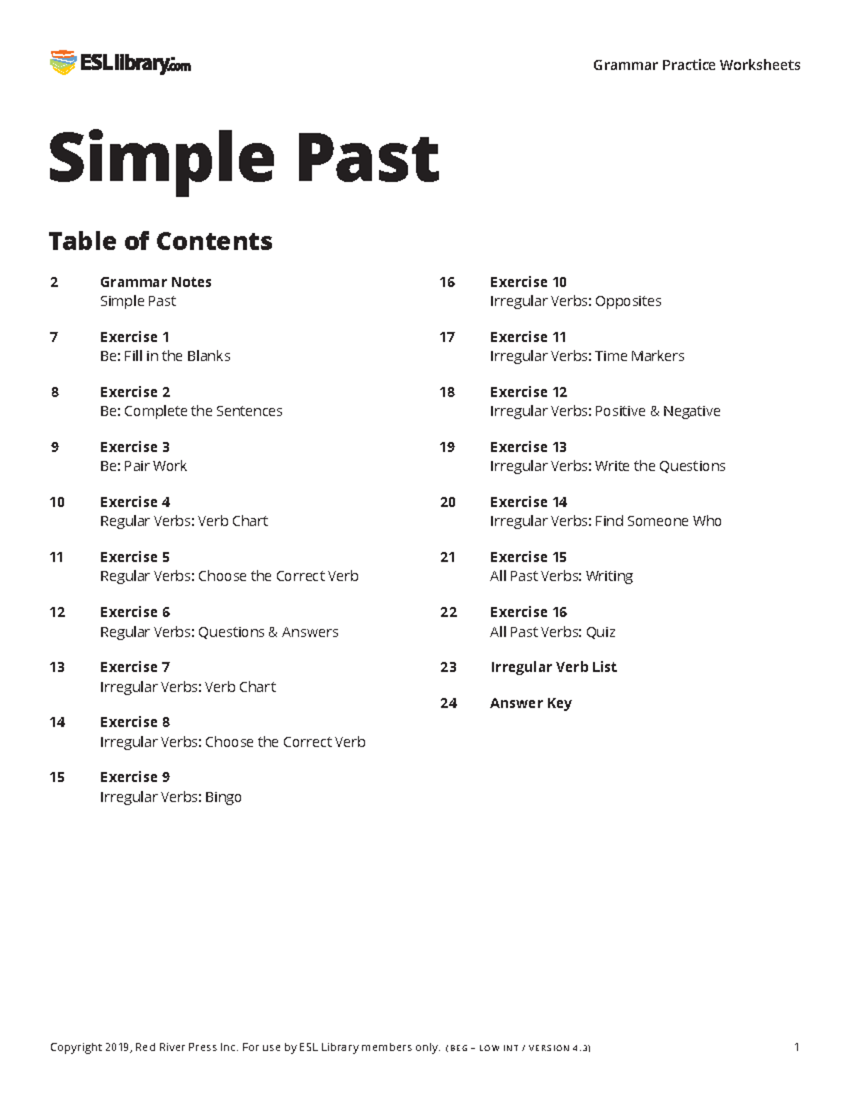 88 Simple-Past Can - Inglés - Grammar Practice Worksheets Simple Past ...