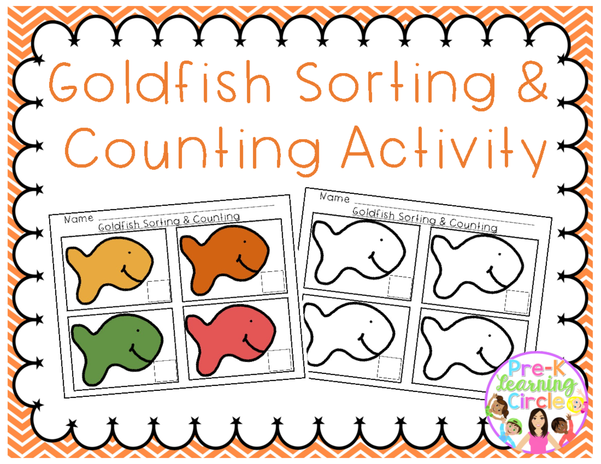 goldfish Sorting Counting Activity-for kiddos. Pre kindergarten to ...