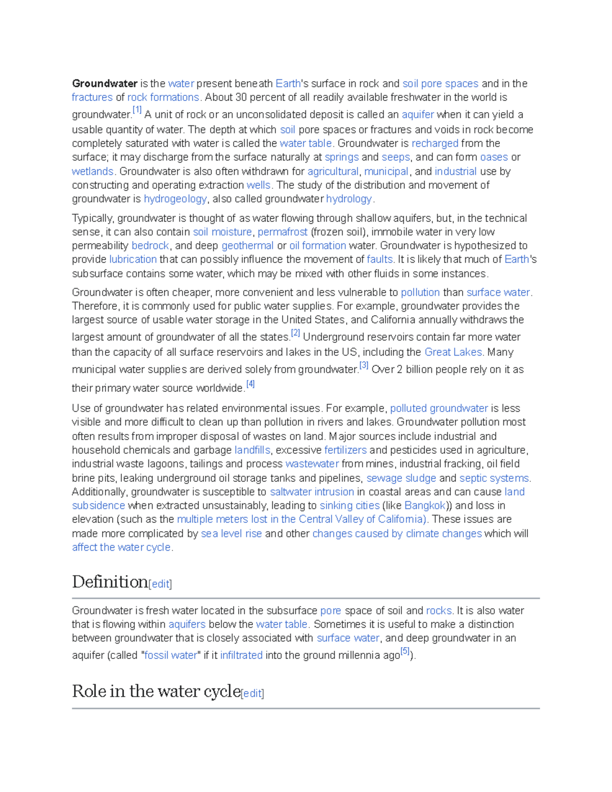 Groundwater geophysics - Groundwater is the water present beneath Earth ...