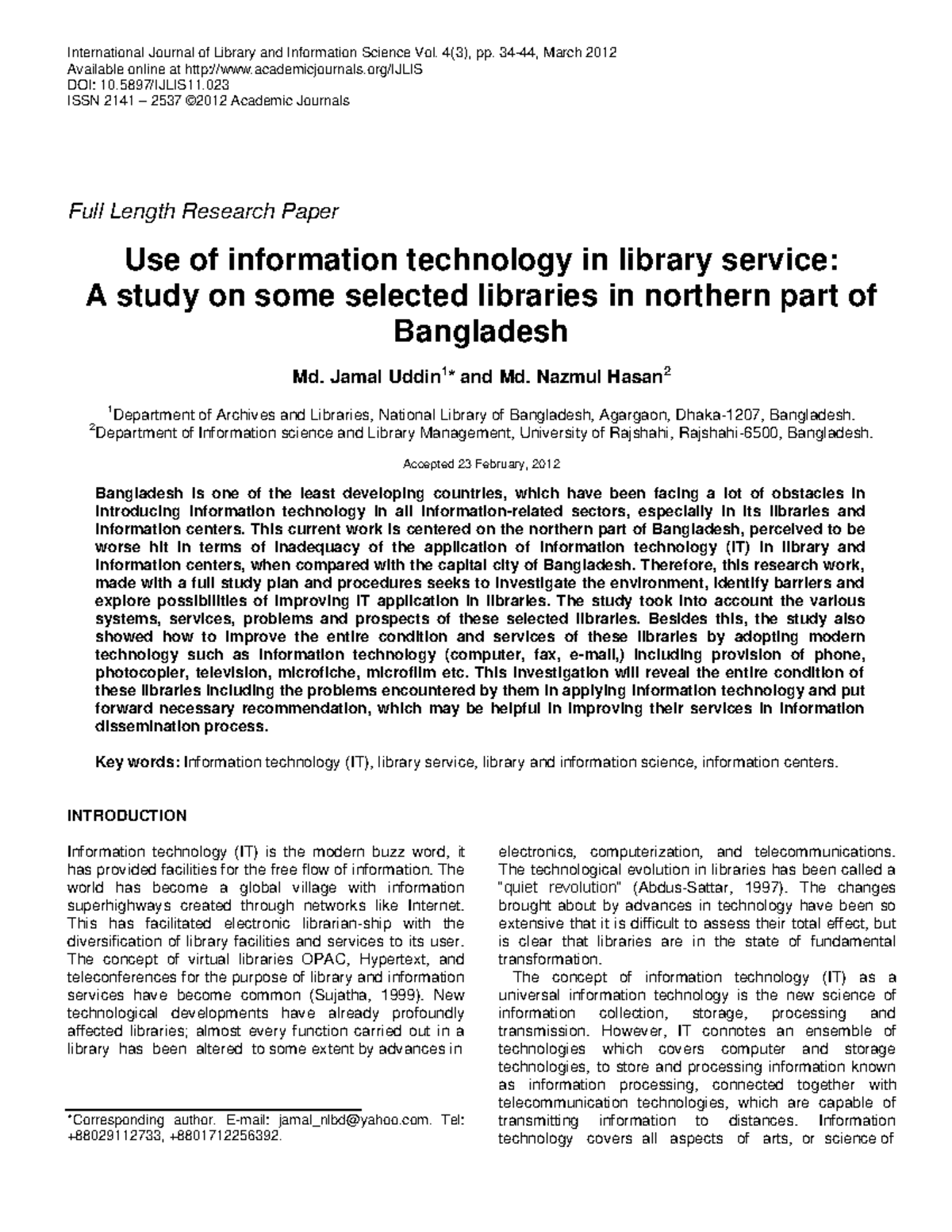 Article IMD 225 (1) Pami - International Journal of Library and ...