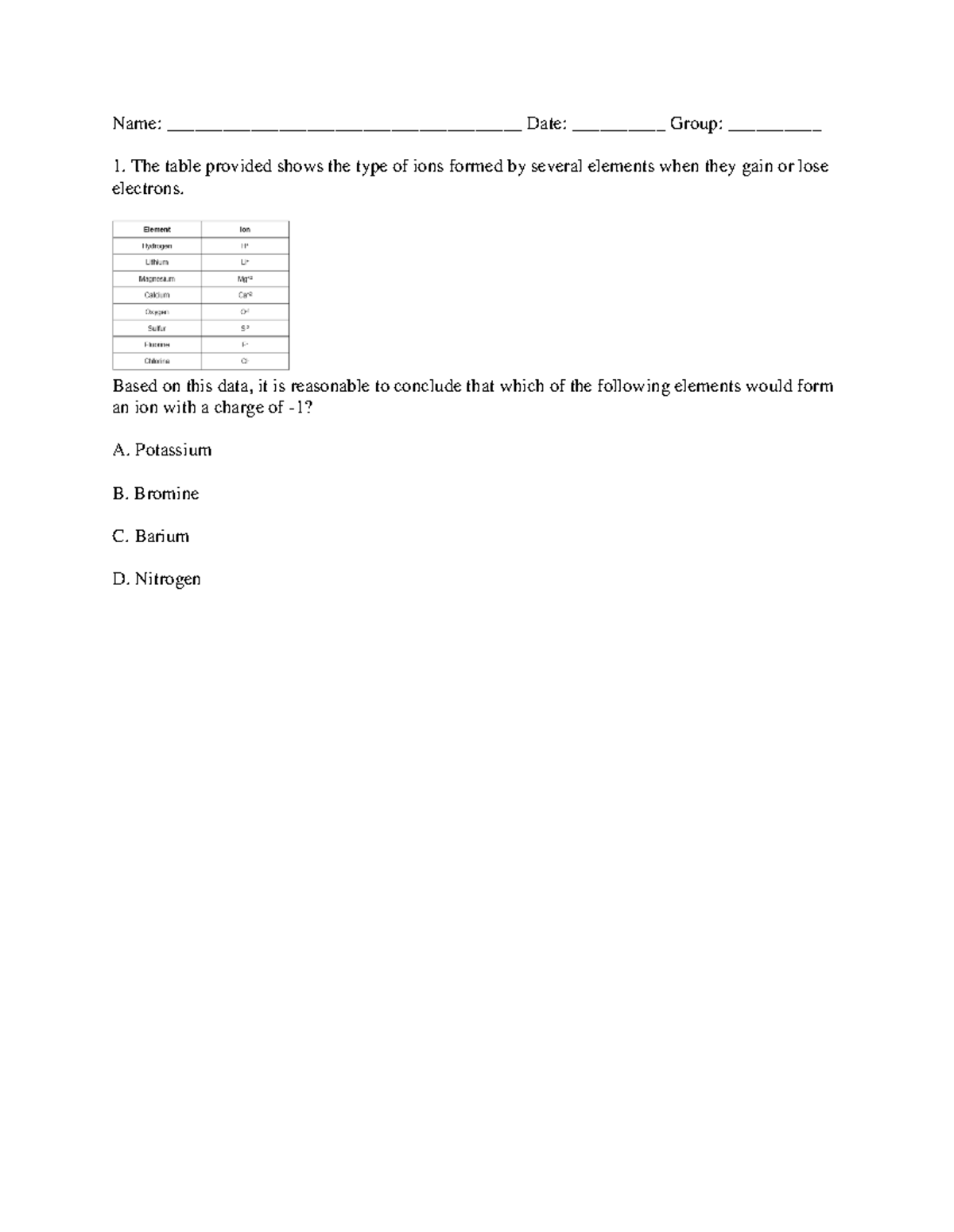 100 Question EOC Practice Test from Stemscopes - Name