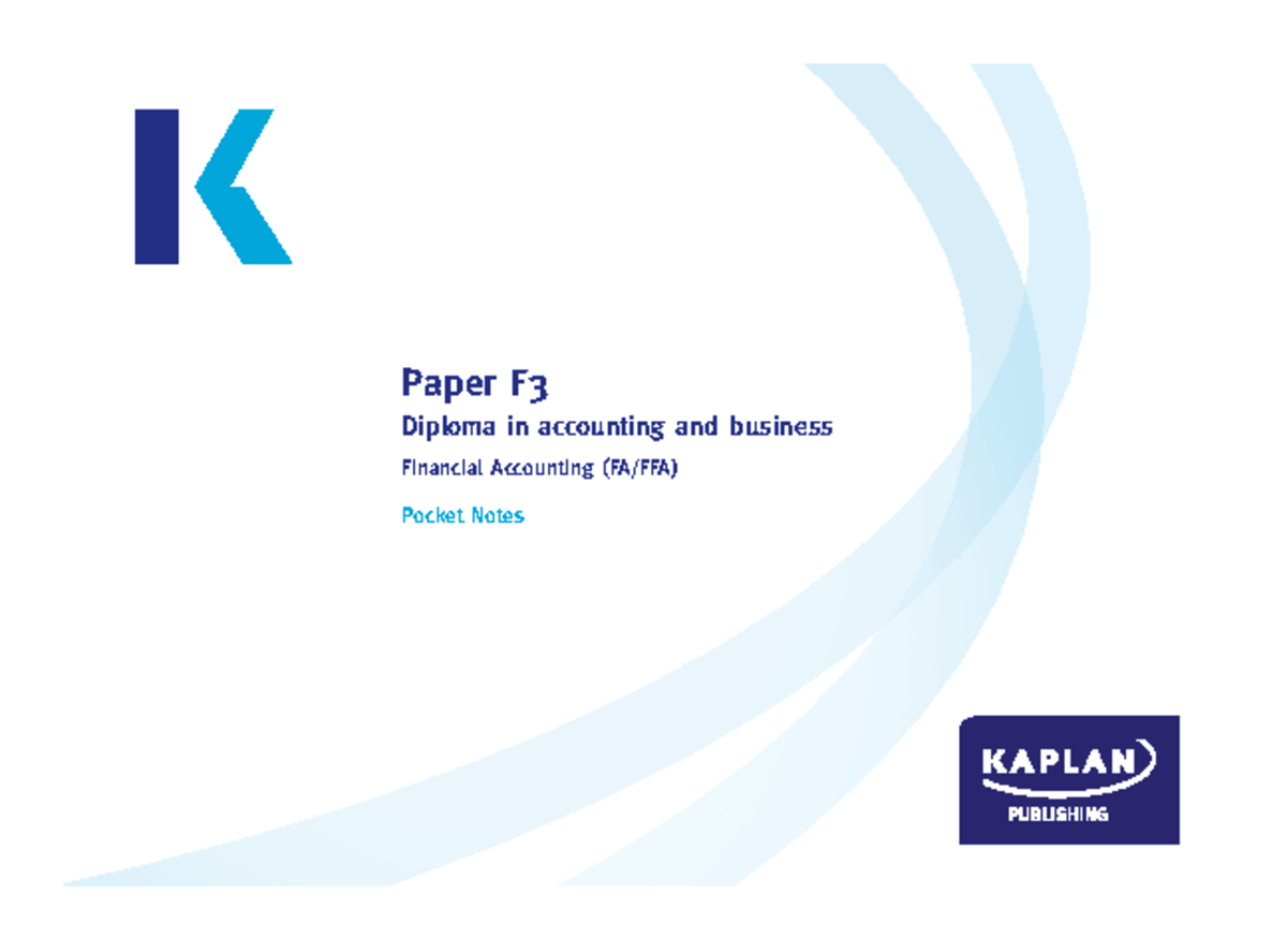 ACCA Paper F3 new documents - Paper F Diploma in accounting and ...