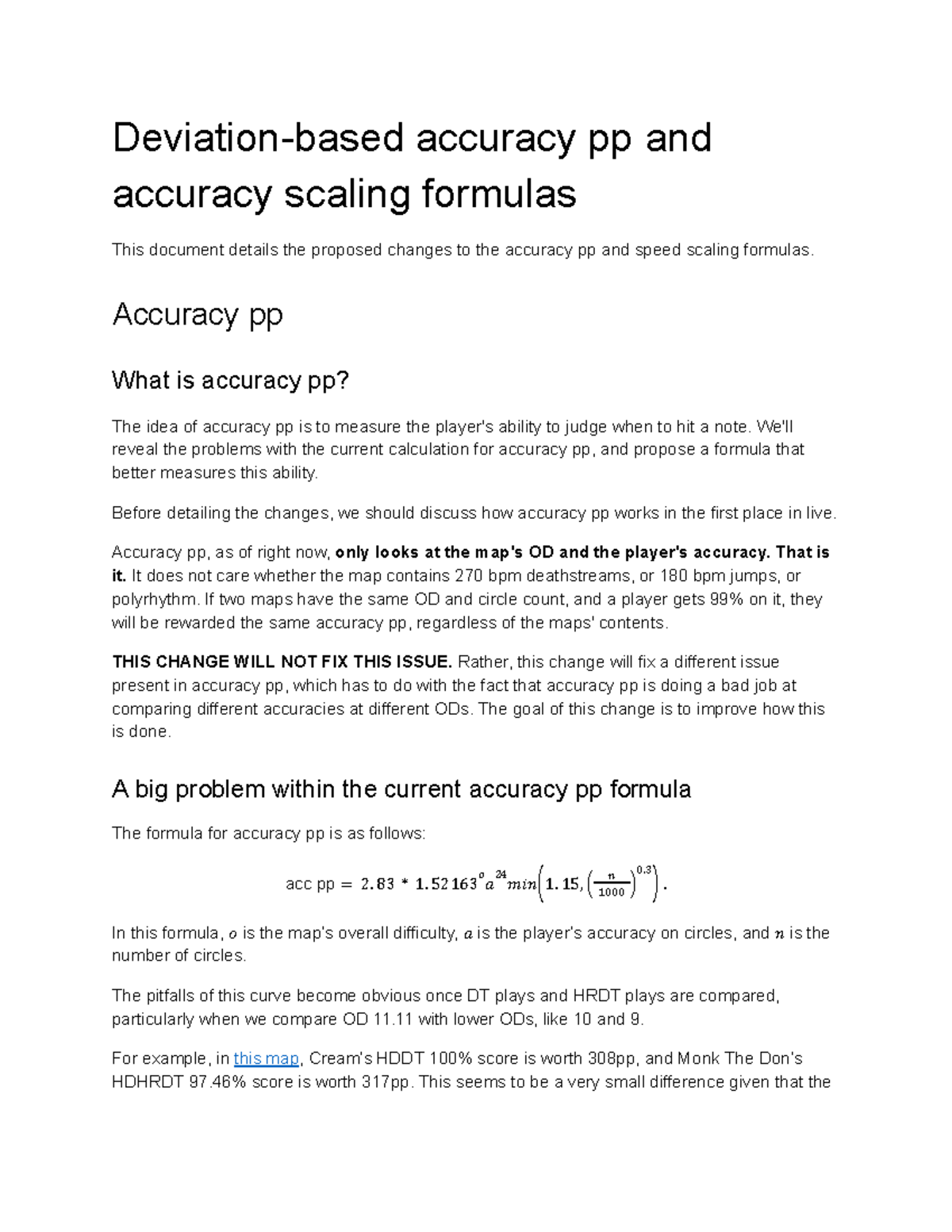 Statistical accuracy pp and speed scaling Project - Deviation-based accuracy pp and accuracy ...