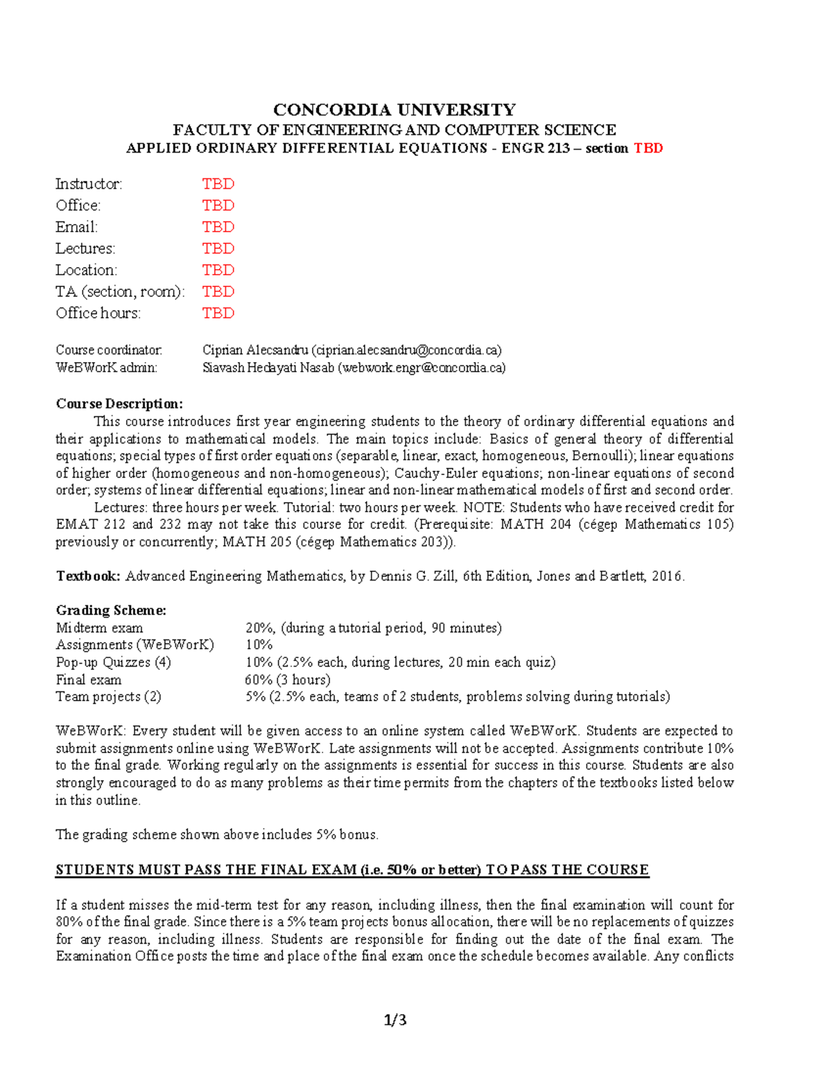 Course Outline 2022 Winter - CONCORDIA UNIVERSITY FACULTY OF ...