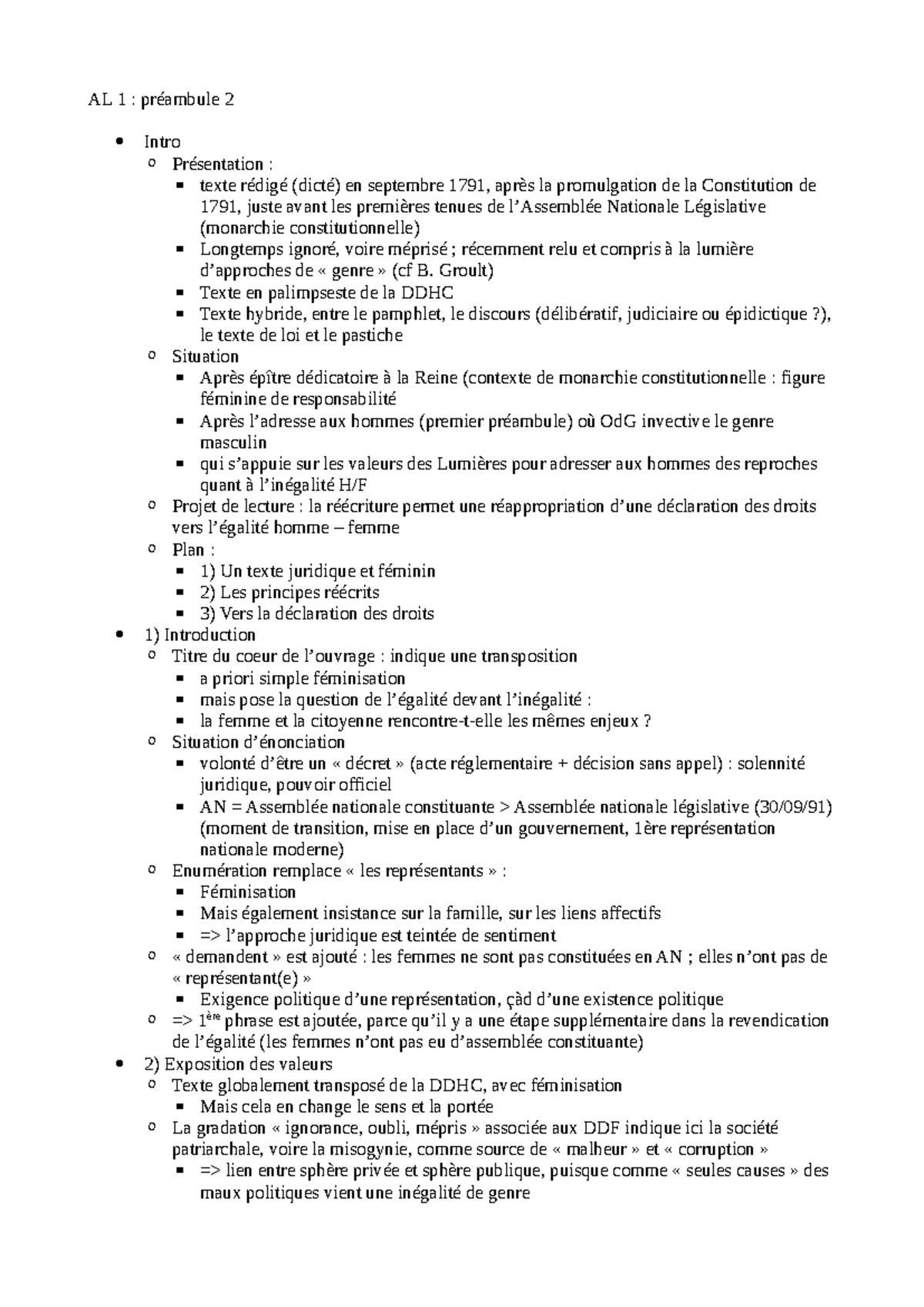 AL Od G 1 - Analyse lineaire preambule DDFC - AL 1 : préambule 2 Intro ...