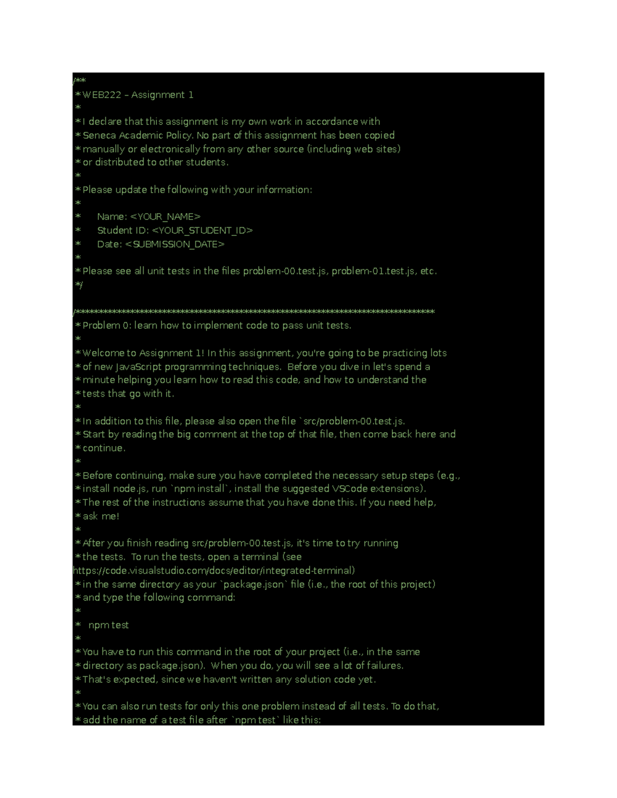 WEB222 assignment 1 - /** WEB222 – Assignment 1 I declare that this assignment is my own work in ...