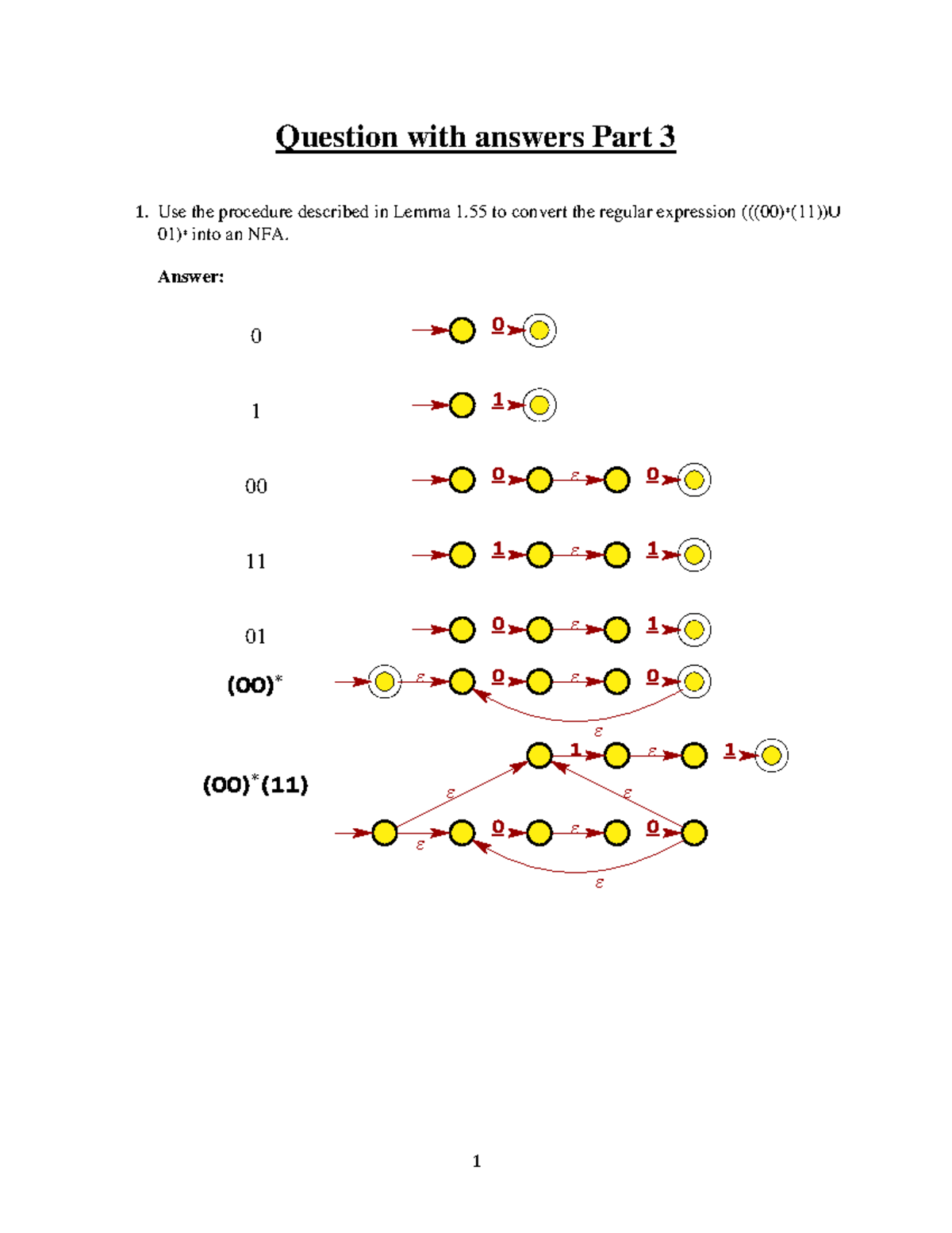 Question with soltions part 3 - Question with answers Part 3 Use the procedure described in ...