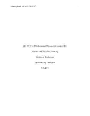 QSO349 3-2 Activity - 3-2 Activity: Procurement Scheduling QSO 349 ...