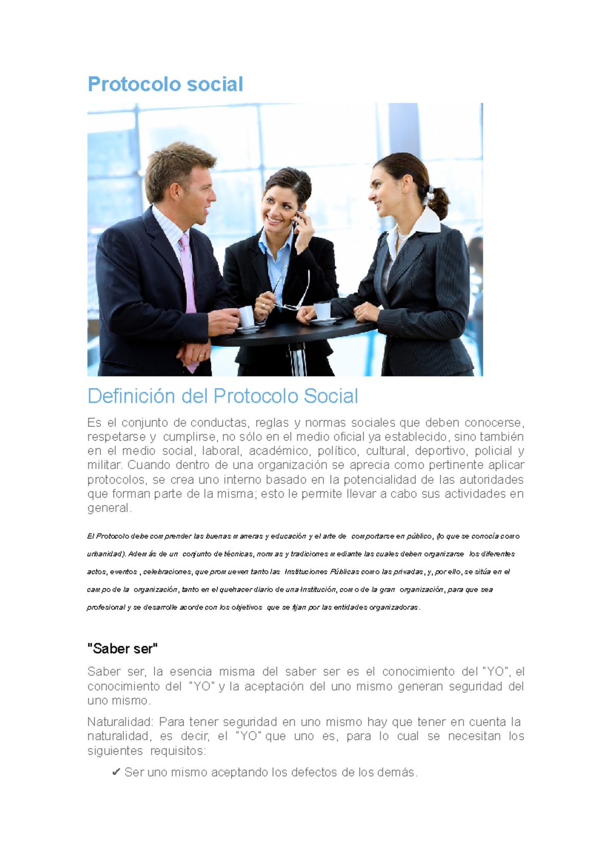 TEMA 2 Protocolo Social - Protocolo social Definición del Protocolo ...