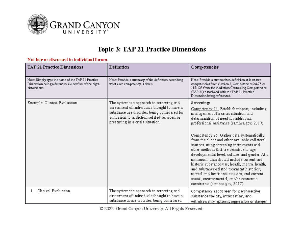 Shauna tap21 practice - classwork - Topic 3: TAP 21 Practice Dimensions ...