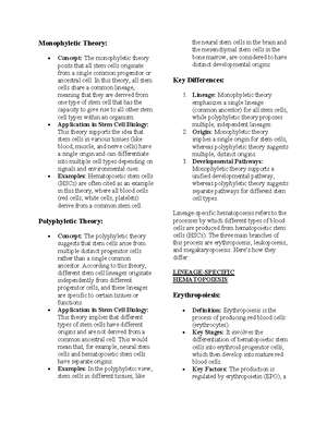 Intro HEMA AND Hematopoiesis Questions - Based on the "Introduction to ...