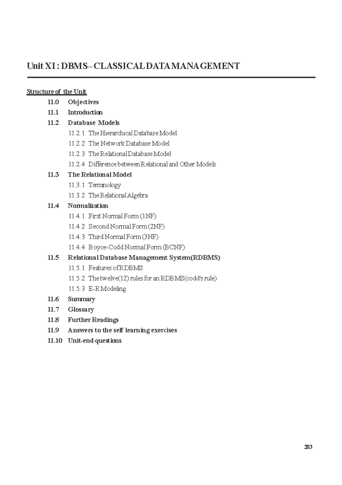 DBMS– Classical DATA Management - Unit-XI DBMS–Classical Data ...