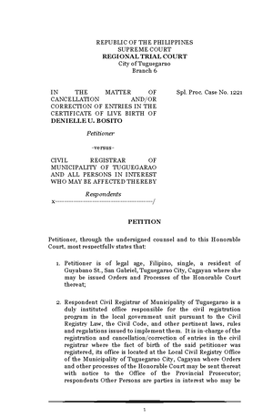 Petition-for-correction-of-entry-birth-certification - REPUBLIC OF THE ...