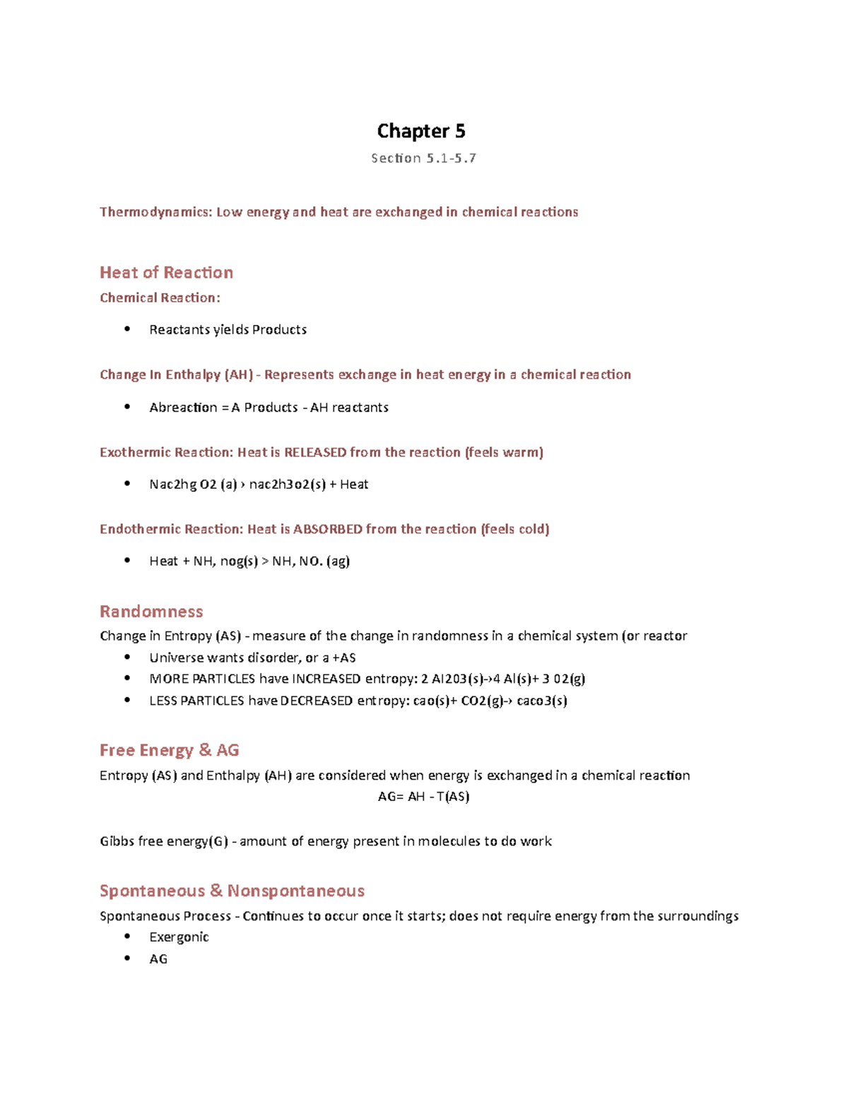 Thermodynamics in Chemical Reactions - Studocu