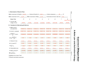 Experiment 36 Post Lab - Experiment 36 Report Sheet Transition Metal ...